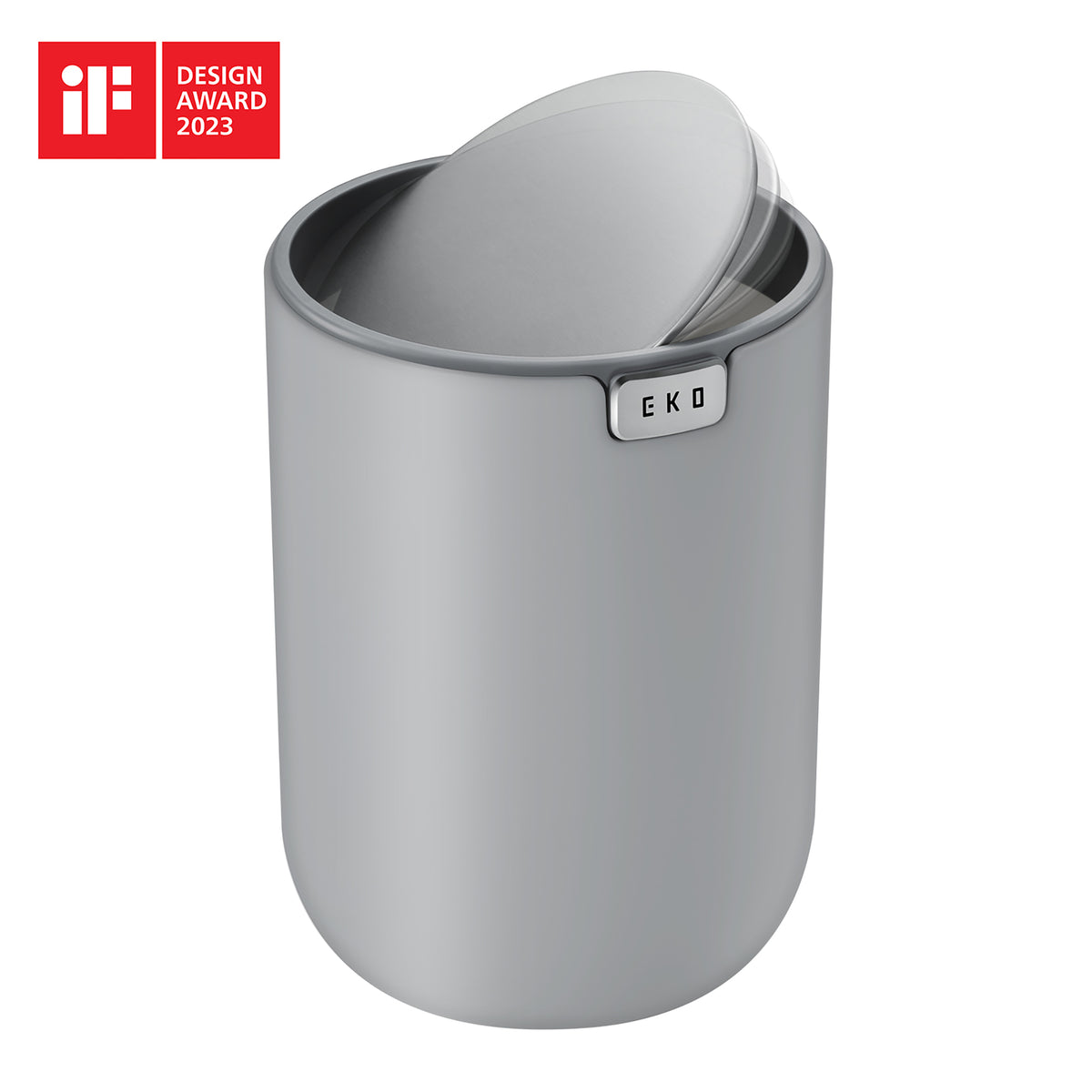 Fandy Table Bin with Swing-Top Lid - Gray 1.5L / 0.4 Gal – Home by EKO