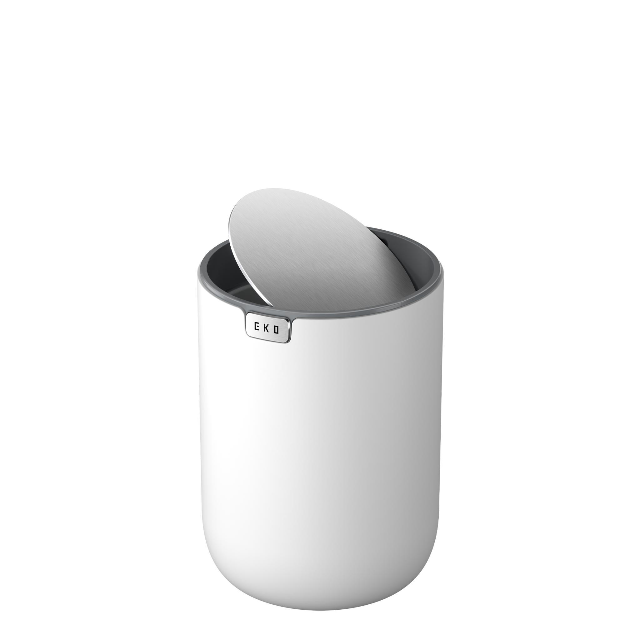 Fandy Table Bin with Swing-Top Lid - White 2.2L / 0.58 Gal – Home by EKO
