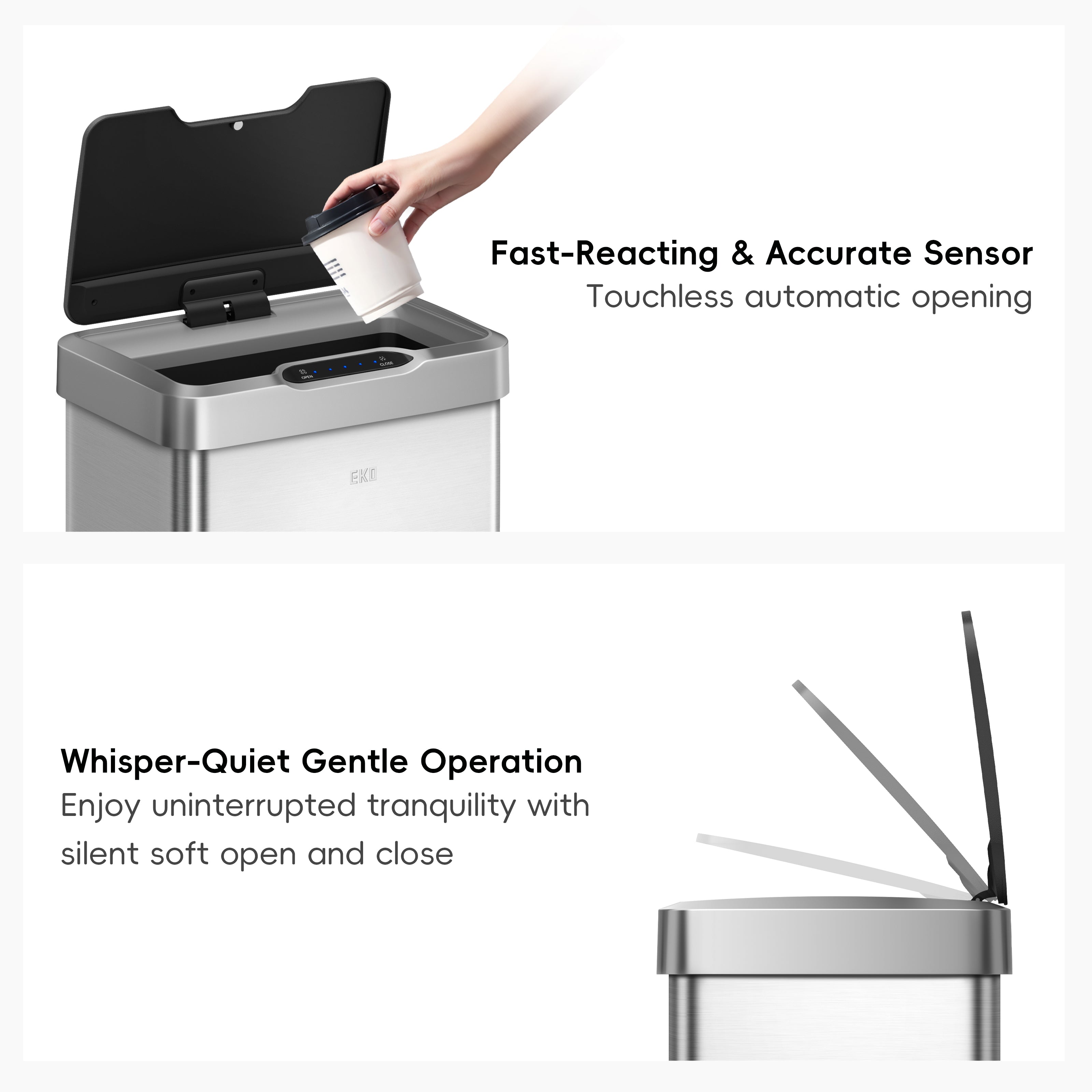 Mirage-X Sensor Can with Liner – 47L / 12.4 Gal - Stainless Steel ...