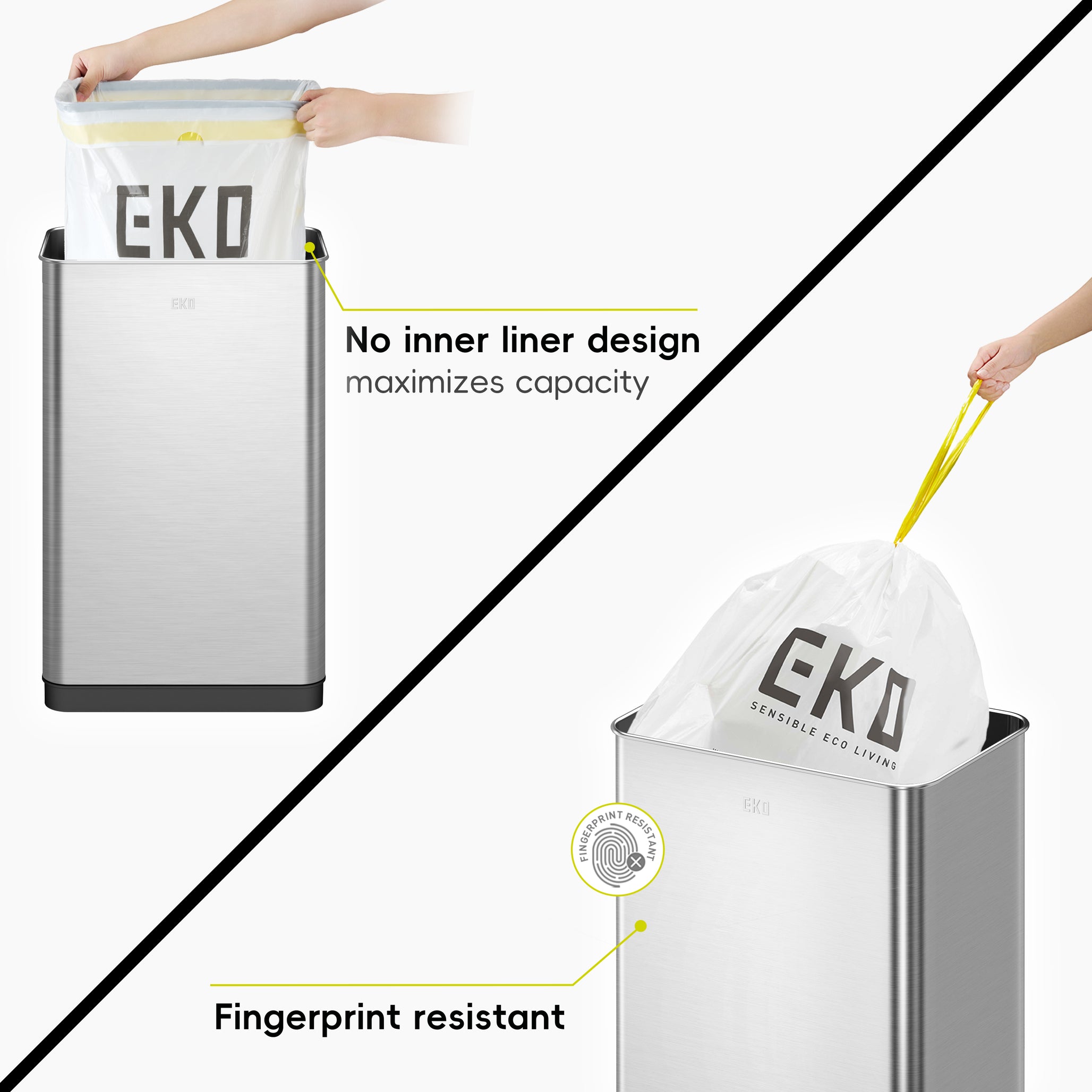 Mirage-X Sensor Can with Liner – 47L / 12.4 Gal - Stainless Steel ...