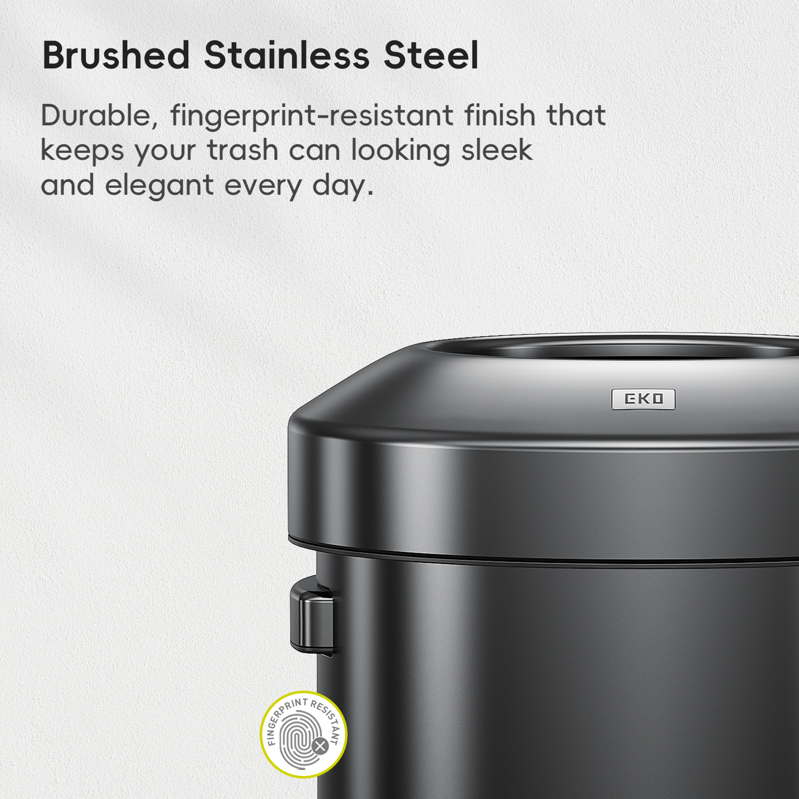 Urban Round Open Top Can - 60L - Black Stainless Steel – Home by EKO