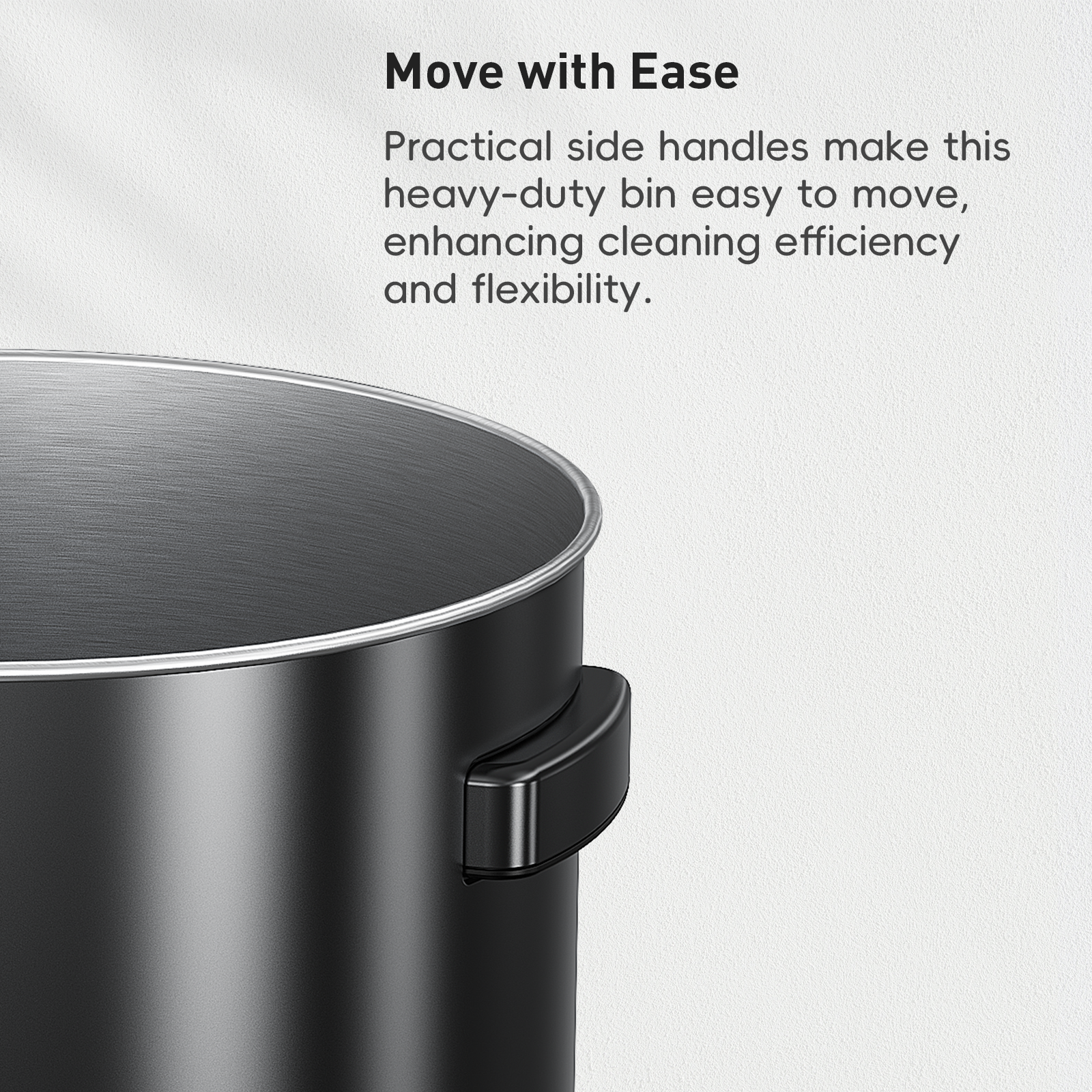 Urban Round Open Top Can - 60L - Black Stainless Steel – Home by EKO