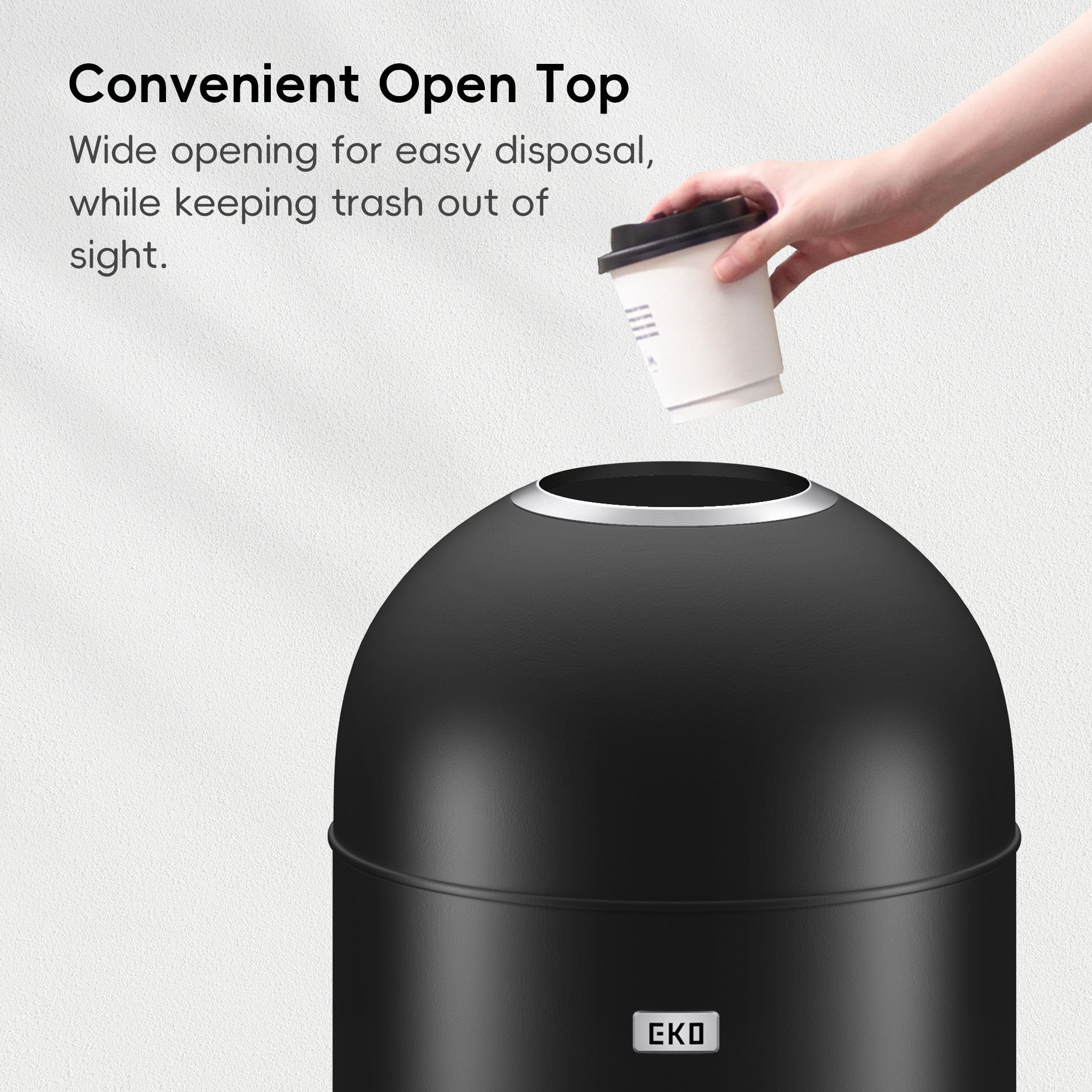 Eternal Round Open Top Can Commercial Grade – 56L / 14.7 Gal – Home by EKO