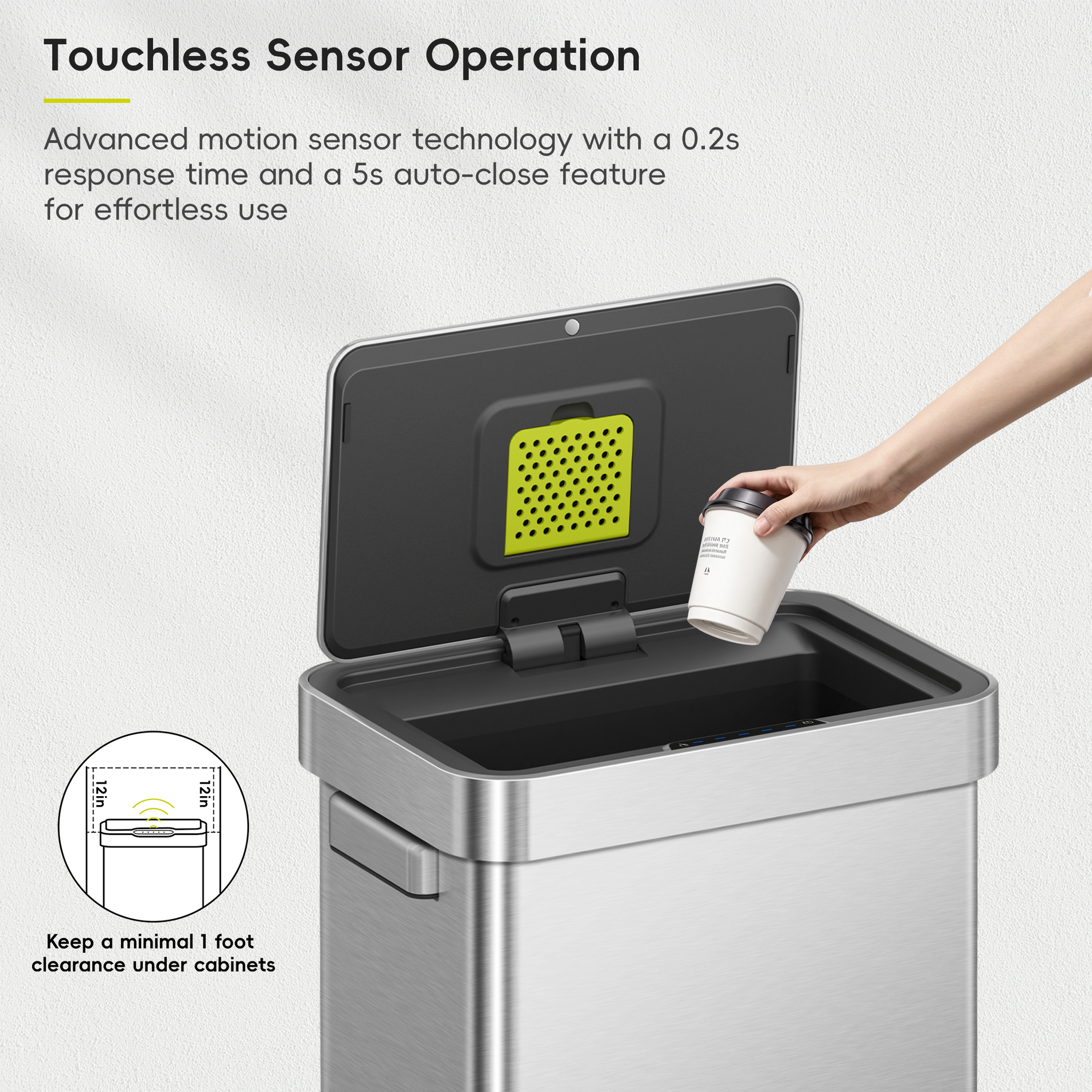 Mirage-X Sensor Can with Liner – 47L - Stainless Steel – Home by EKO