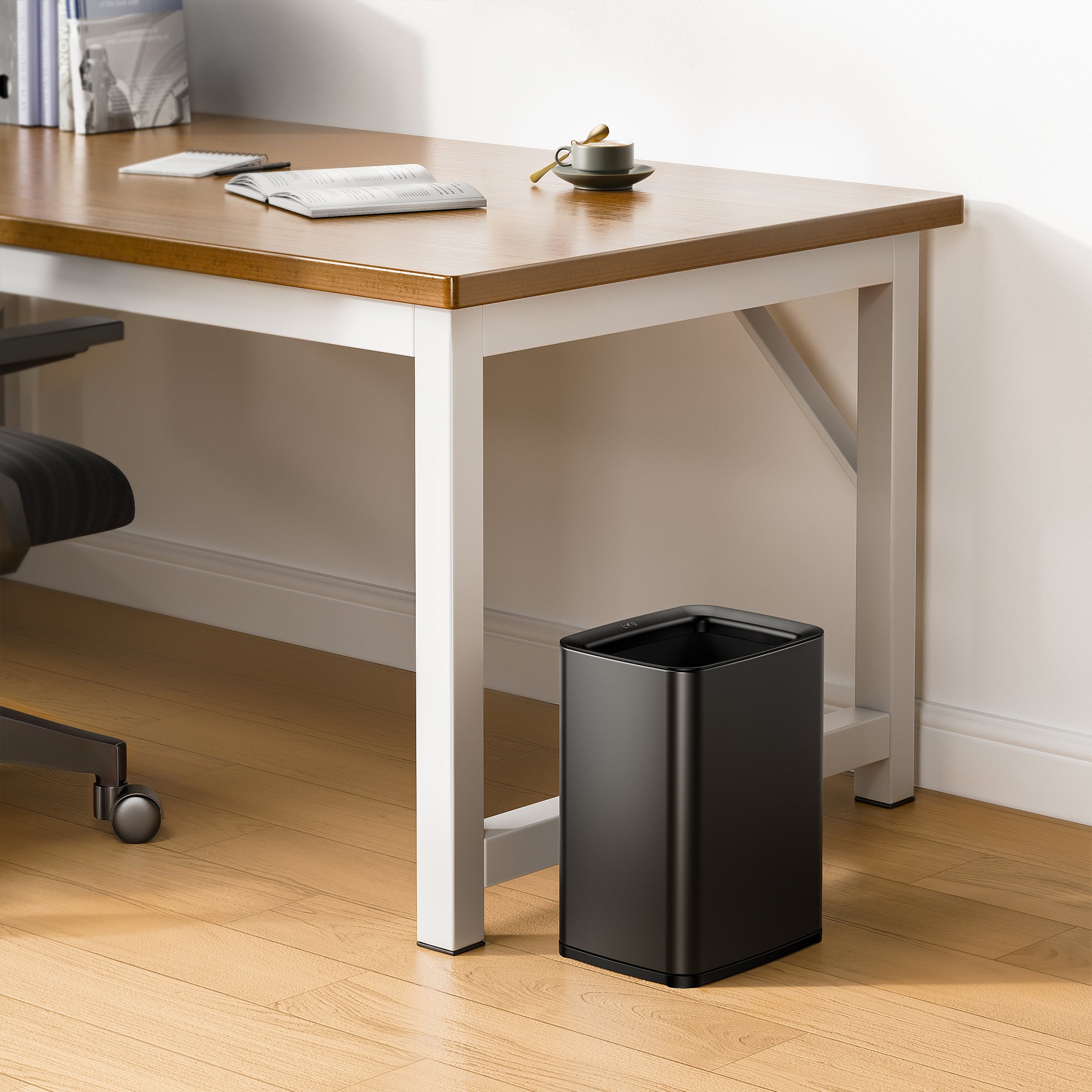 Laguna 2.6 0L Open Trash Can with Basket (Matte Black) – Home by EKO