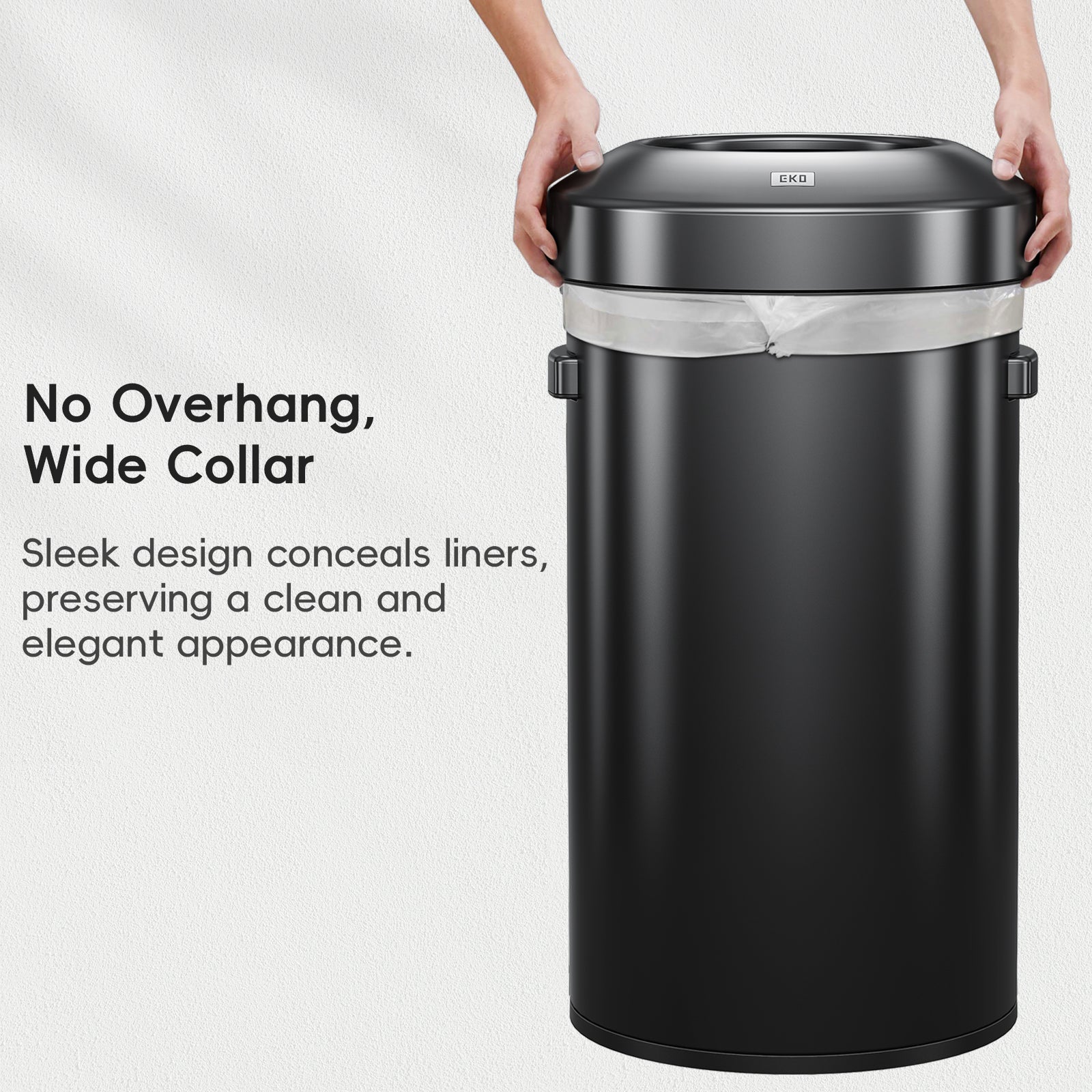 Urban Round Open Top Can Commercial Grade – 120L / 32 Gal - Black Stai ...
