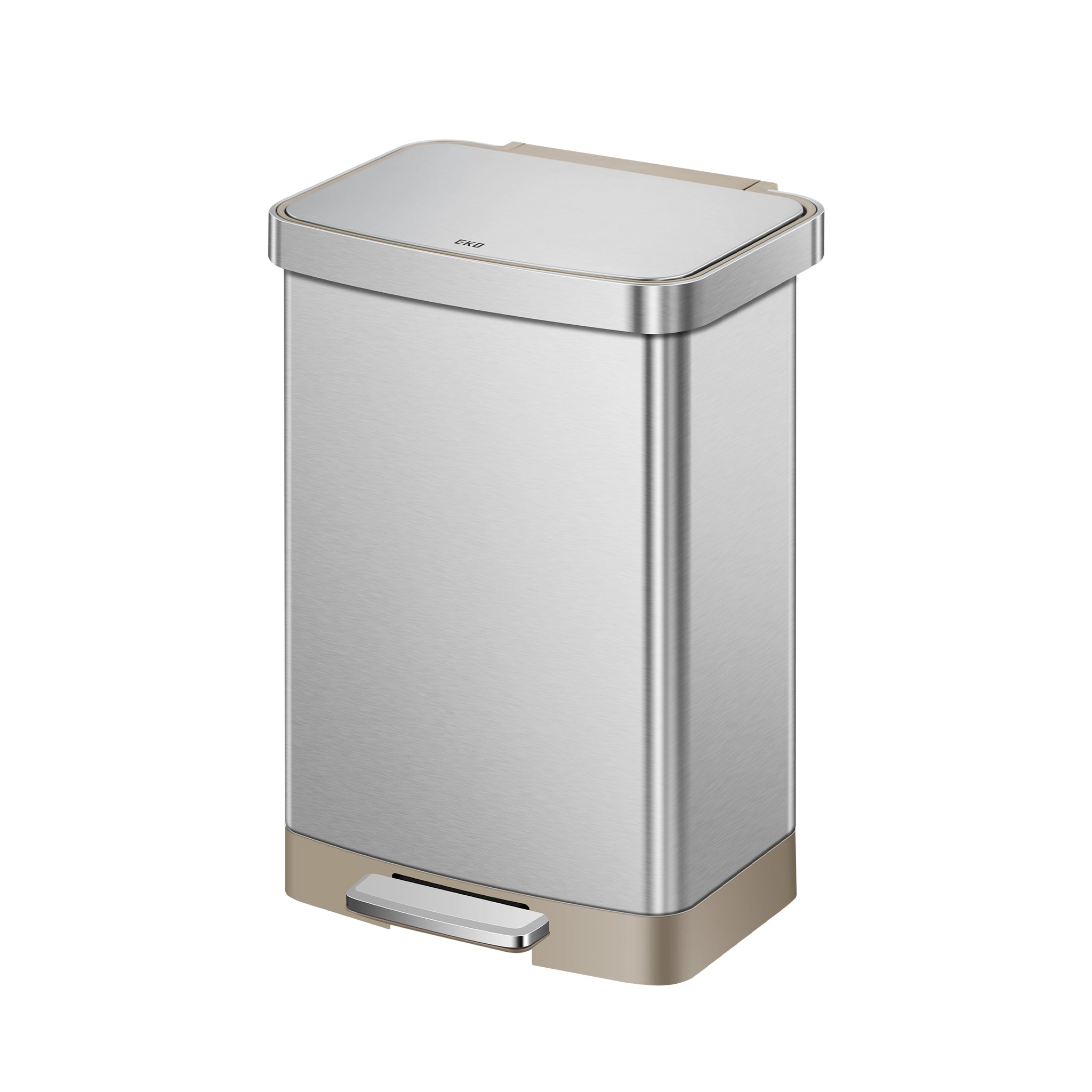 Hudson 50L Step Can with Bag Compart - Matte Stainless Steel – Home by EKO